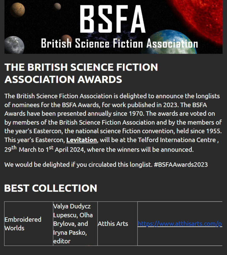 British Science Fiction Association (BSFA) longlist for Best Collection ...